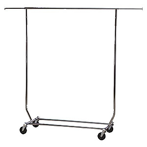 DecoBros Supreme Commercial Grade Clothing Garment Rack, Chrome
