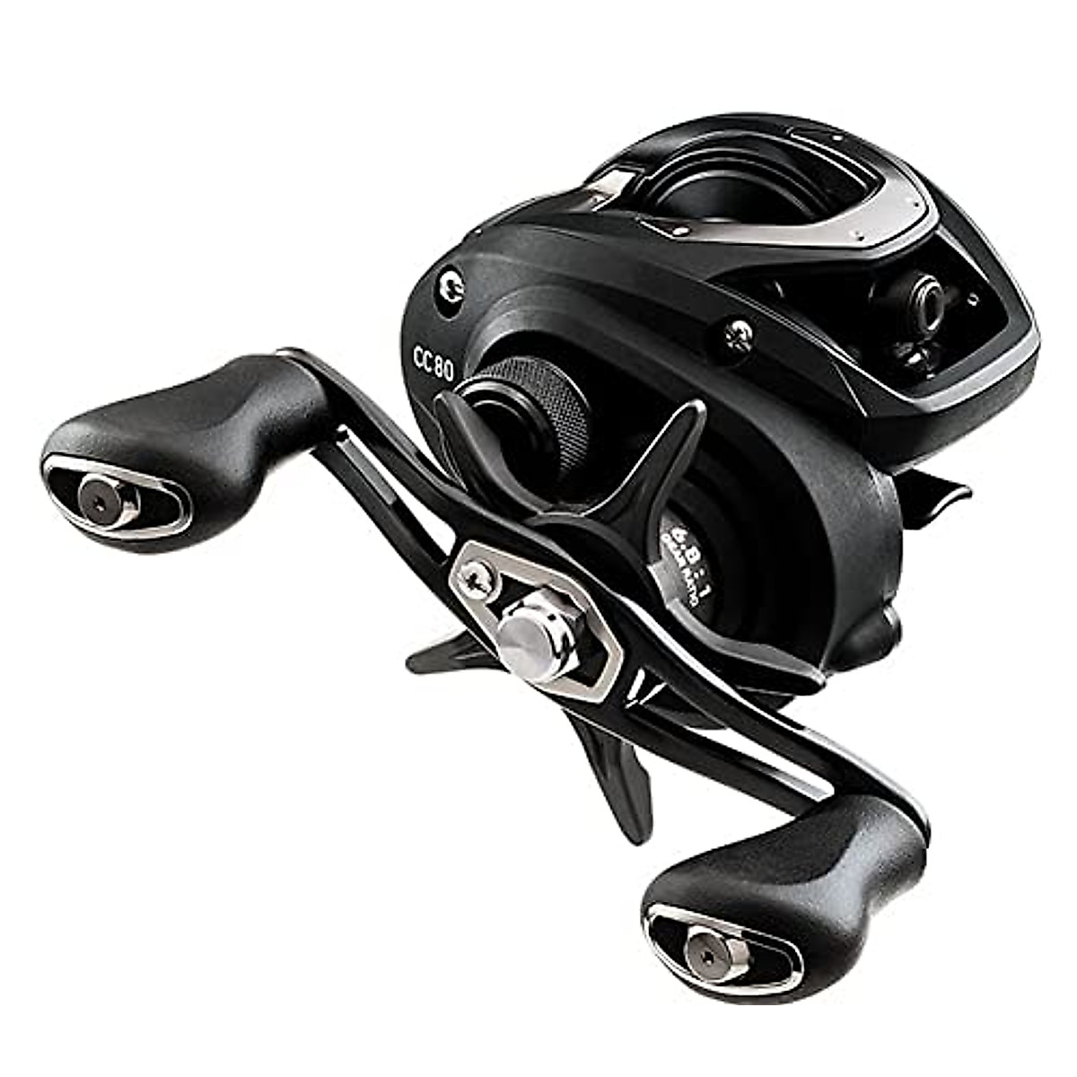 Daiwa, CC80 Casting Reel, 7.5:1 Gear Ratio, 4BB+1RB Bearings, 15 lb Max Drag, Left Hand-CC80HSL Black
