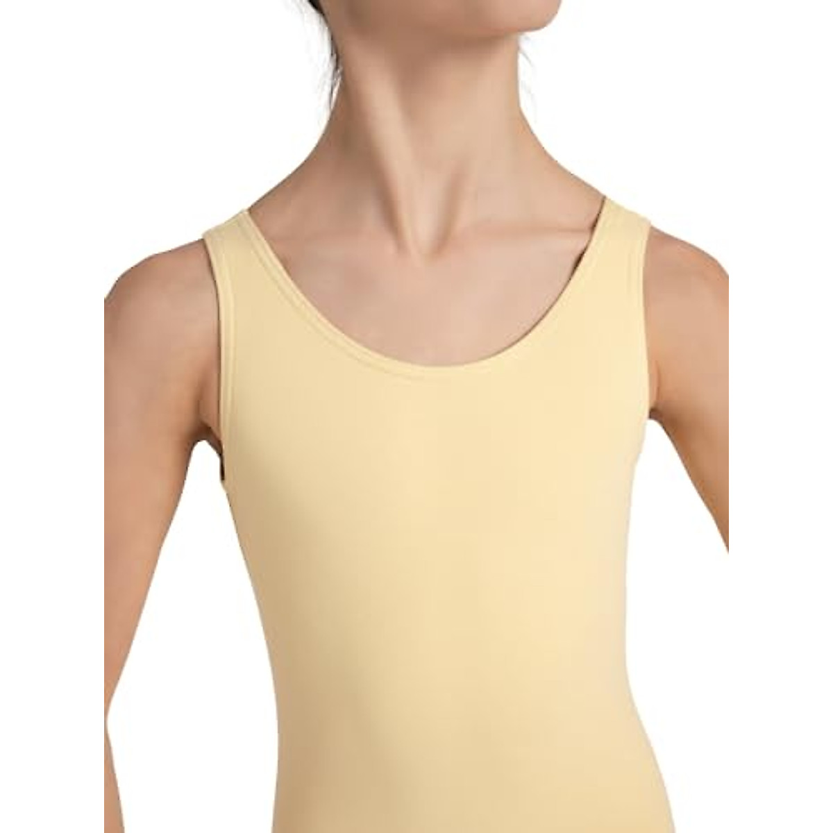 Capezio Girls' Big Classic High Tank Leotard, Butter, Medium