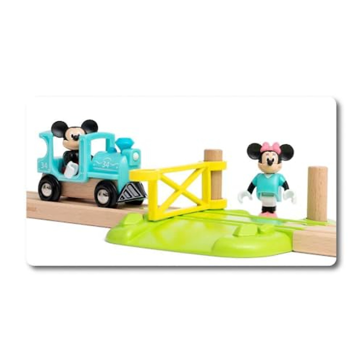 BRIO 32277 Mickey Mouse Train Set - Wooden Railway Adventure | FSC-Certified Wood | Magnetic Couplings | Skill Development Toy | Ideal Gift for Kids