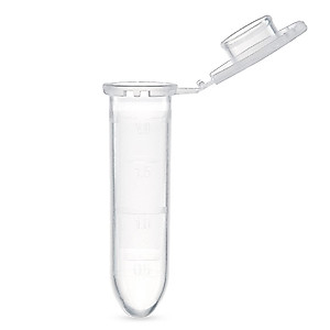 Globe Scientific 111568 Polypropylene Graduated Microcentrifuge Tube with Snap Cap, Round Bottom, Natural, 2mL Capacity, Pack of 1000