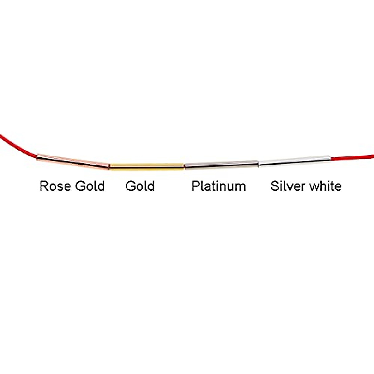 Baosity 50x 20x2mm Smooth Long Straight Tube Noodle Bead Jewelry Making - Silver White