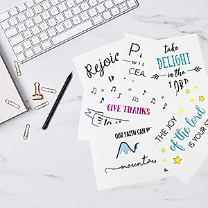60 Christian Greeting Cards - Inspirational Bible Verse Greeting Cards -Motivational Religious Greeting Cards- 60 Scripture Greeting Cards with 60 Envelopes- 4 x 6 Inch