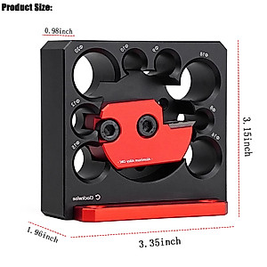 Dowel Maker Jig Kit, High Speed Carbide Inserts Dowel Maker, Metric 8mm to 20mm Dowel Maker, Woodworking Electric Drill Milling Dowel Round Rod Auxiliary Tool (Metric 8 Holes)