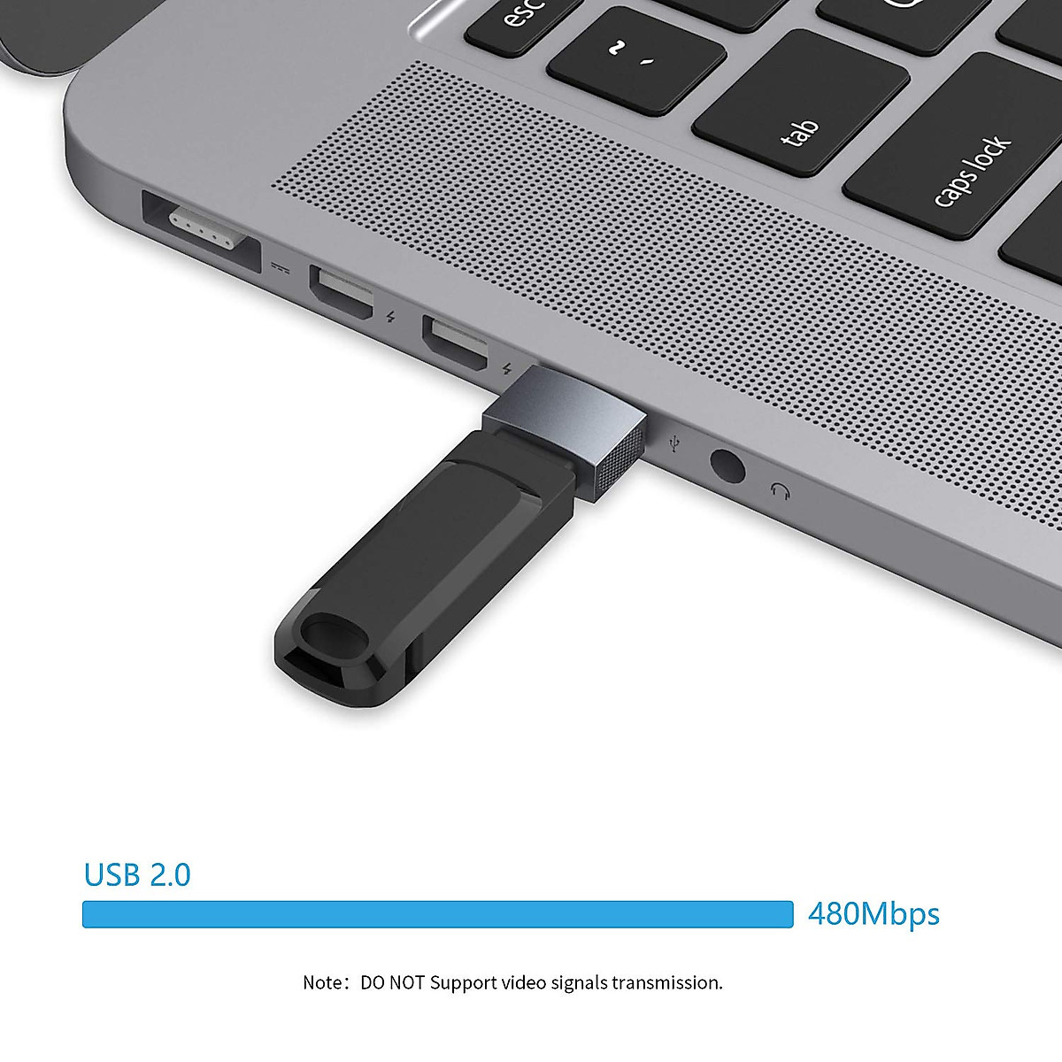 nonda USB C to USB Adapter (2 Pack), USB-C Female to USB Male, USB Type C Female to USB OTG Adapter for MacBook Pro 2015/2013, MacBook Air 2017/2015, Laptops, Wall Chargers, Power Banks