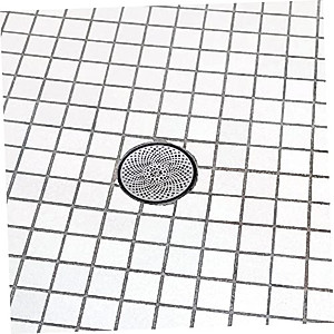 FPVAWKBL Stainless Steel Floor Drain Cover Hair Sink Kitchen Sink Strainer Shower Drain Cover Sink Drain Cover Bathtub Drain Protector Stainless Hair Catcher Bathroom Drain Covers Filter, Silverx5pcs