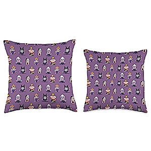 Disney Villains Kawaii Purple Throw Pillow, 16x16, Multicolor