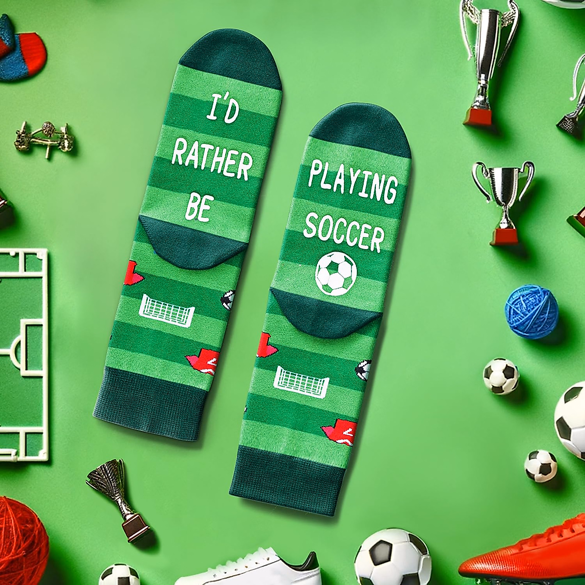 HAPPYPOP Soccer Gifts For Boys Girls Kids, Gifts For Soccer Lover Players, Kids Boys Girls Soccer Socks Grip Socks Soccer, Soccer Stocking Stuffers