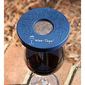 Wine Tapa Drinking Glass Covers- Keep Bugs Away from Wine Glasses Outdoors - Use as Cover for Coffee Mugs, Soda Cans, and Drinking Glasses, set of 4 No Spill Drink Covers (Fresco)