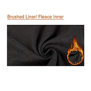 TELALEO Boys' Girls' Long Sleeve Compression Shirts Thermal Fleece Lined Kids Athletic Sports Tops Leggings Baselayer Set L