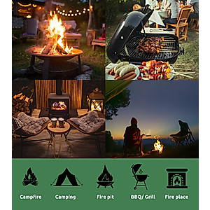 KAMVIVA Fire Starter for Fireplace, Made from Rice Straw, Burn Up to 10 Minutes, 100 Squares Natural Firestarter for Charcoal, Chimney, Pellet, Fatwood, BBQ Grill, Camping, Wood Stove, Tumbleweed