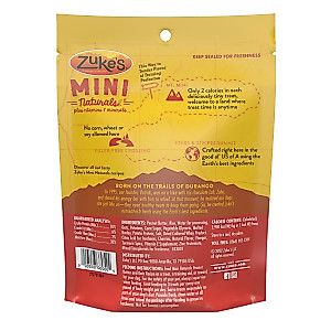Zuke’s Mini Naturals Soft Chewy Dog Treats For Training Pouch, Natural Treat Bites With Peanut Butter And Oats - 16 oz. Bag