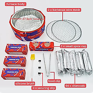 Bobikuke Disposable Charcoal Grill,Camping Grill,Portable BBQ Grill for Outdoor Cooking Camping Picnics Beach,Barbecue Charcoal Grill,Easy To Light e/Recyclable/ BBQ Grill Eco Friendly