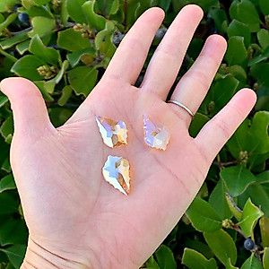 20pcs Czech Faceted Crystal Glass Baroque Chandelier Pendant Drop Loose Beads Suncatcher 22mm Large Golden Shadow for DIY Jewelry Craft Making CCF-28