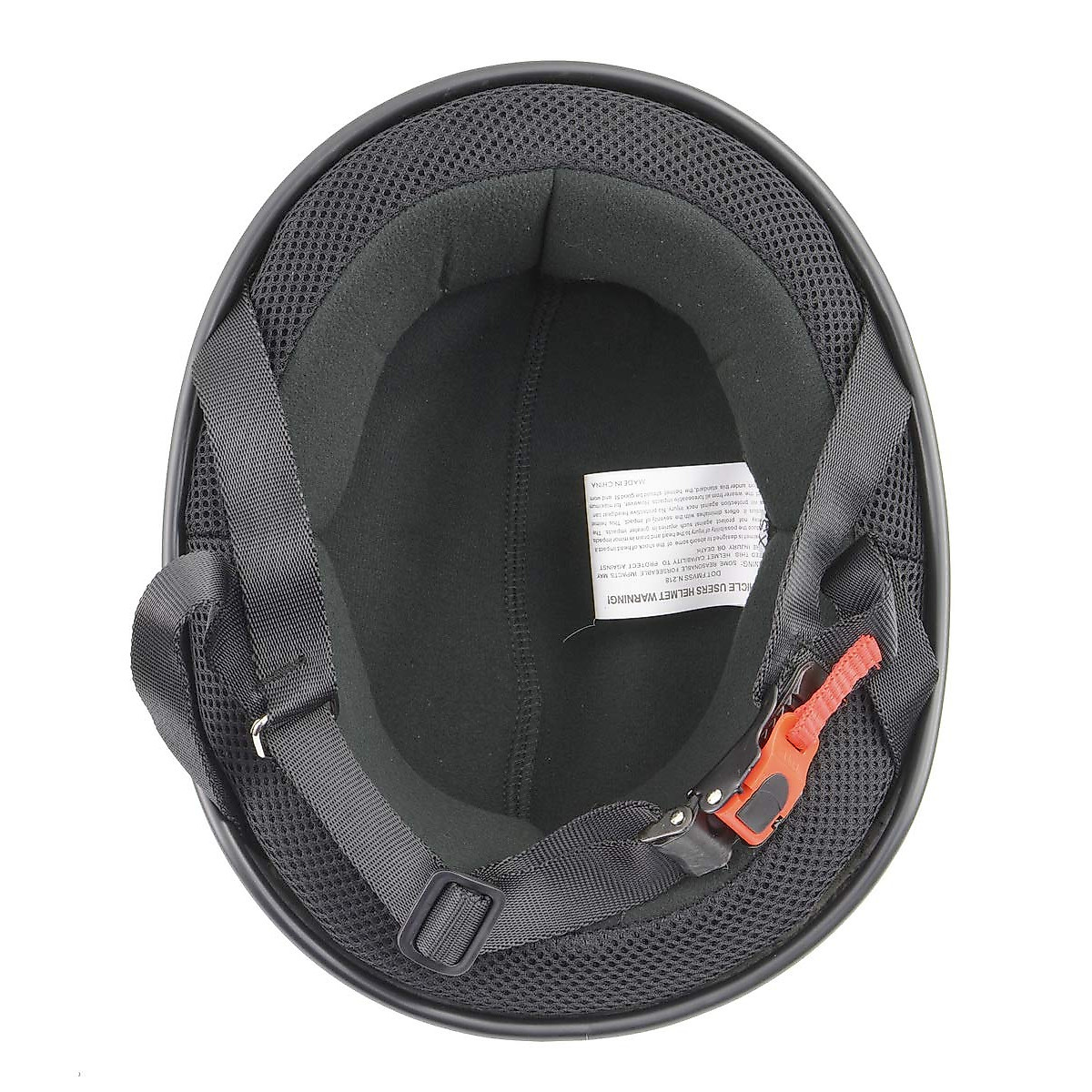 Milwaukee Helmets Bare Bones Glossy Black Half Motorcycle Helmet for Men and Women DOT Approved MPH9711DOT - Large