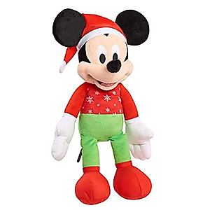 Disney Holiday Mickey Mouse 2021 Large 22-Inch Plushie, Stuffed Animal, Kids Toys for Ages 2 Up, Amazon Exclusive by Just Play