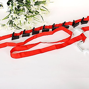 Spacehome@ 1 PCS/lot Over Door Straps Hanger Hooks Lanyard Hanger Adjustable Hat Bag Organizer Handbags/Purses/Scarves/Hats Rack (Orange)