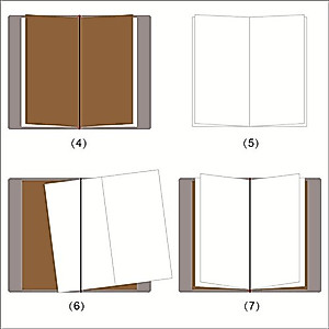 newestor Refillable Leather Journal Travelers Notebook - 8.5 x 4.5 Travel Diary with 5 Inserts + Pen Holder and Binder Clip, Standard Size, Brown