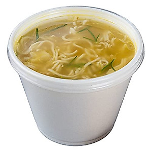 AMZ Empire 12 Ounce Customizable Deli Foam Container With Vented Lid 50/Case, For Hot And Cold Food/Containers with Matching Covers/Dessert Ice Cream Yogurt Cups/Set of 50 (12 oz)