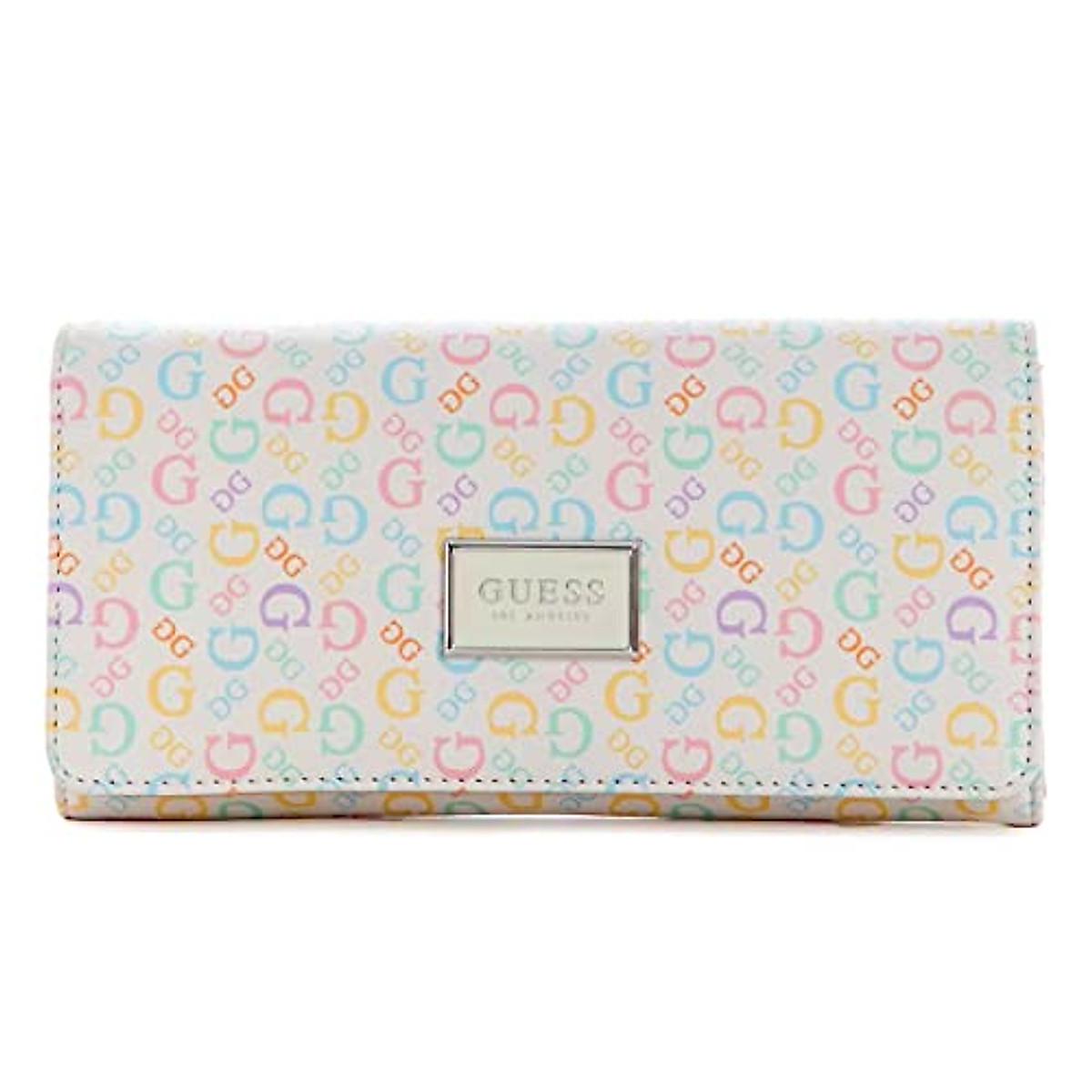 GUESS Women's Rainbow Logo Organizer Wallet Clutch Bag