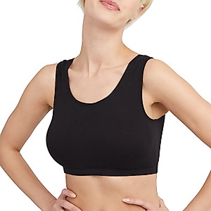 Hanes womens Cotton Pullover Bralette, 3-pack Bra, 3 Pack - Black/Concrete Heather/White, XX-Large US