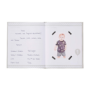 Tiny Ideas Polka Dot Baby Memory Book, Grey