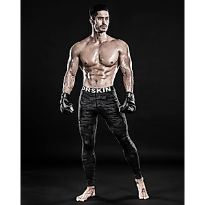 DRSKIN Men’s Compression Pants Tights Leggings Sports Baselayer Running Athletic Workout Active (DMBB04, L) Black
