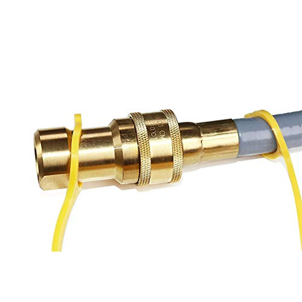 DOZYANT 12 Feet 1/2 inch ID Natural Gas Grill Hose with Quick Connect Fittings Assembly for Low Pressure Appliance -3/8 Female to 1/2 Male Adapter for Outdoor NG/Propane Appliance - CSA Certified