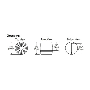 Seco-Larm SL-1301-SAQ/B Blue Lens Strobe Light, 10 Vertical LED strips (54 LEDs) increase visibility from various directions, Built-in 100dB programmable siren, Six different flash patterns