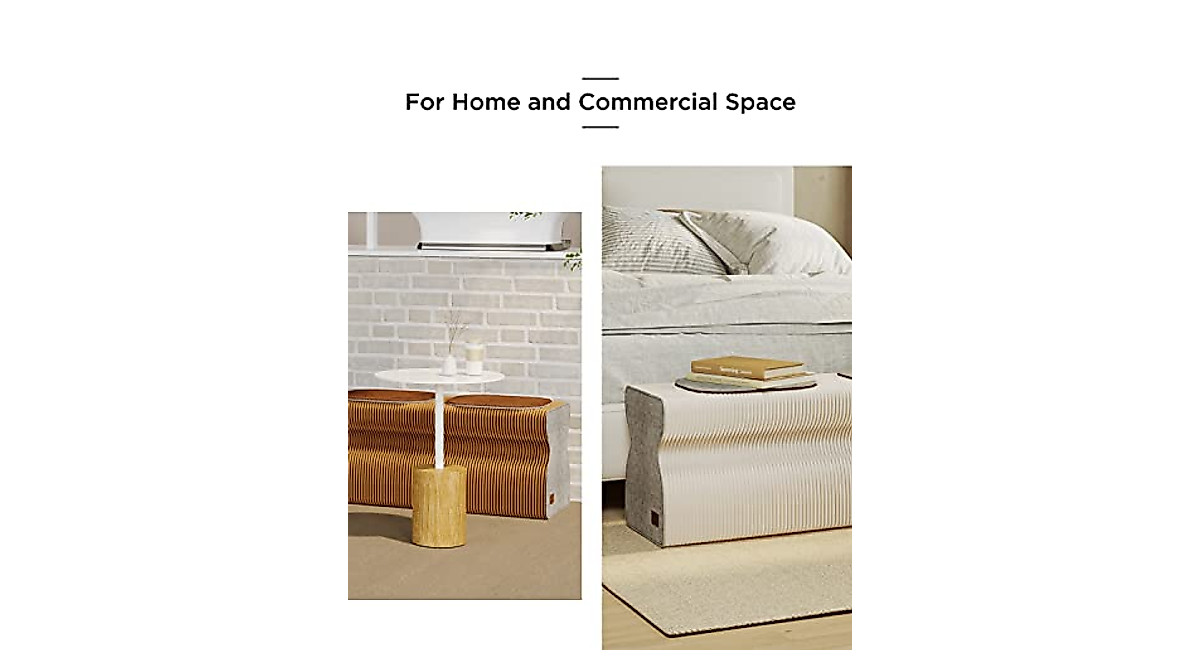 HONISMART Folding Bench, 3-Seat Accordion Retractable Bench, Foldable ...