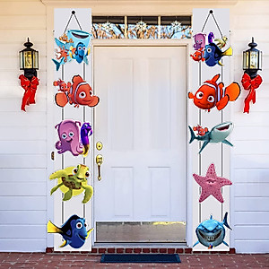 Finding Nemo Porch Sign Door Hanging Banner, Finding Dory Birthday Party Supplies for Finding Nemo Party Decorations
