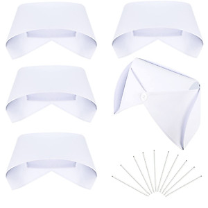 WILLBOND 15 Pcs Nurse Hat Nursing Caps with 10 Pins White Vintage Nurse Hat Costume Accessories for Graduation Nursing Party Halloween Cosplay Supplies