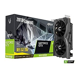 ZOTAC Gaming GeForce GTX 1660 Super amp 6GB GDDR6 192-bit Gaming Graphics Card, Super Compact, Ice Storm 2.0 Cooling, Wraparound Metal Back plate - Zt-T16620D-10M
