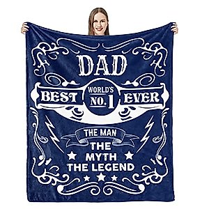 Fluffy Time Gifts for Dad Birthday from Daughter Son Birthday Fathers Day for Dad to My Dad Blanket Bday Present Ideas for Men Him Dads Daddy
