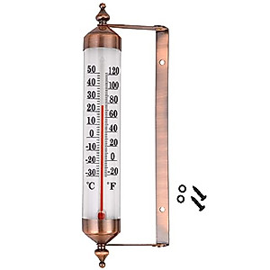 MIKSUS 10.2" New Premium Steel Thermometer Indoor Outdoor Decorative (Upgraded Accuracy and Design)