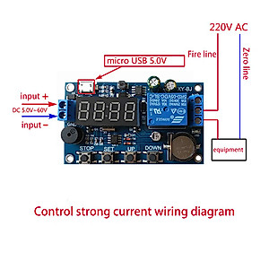 Acxico 1Pcs Real-time Timing Relay Module Switch Control Clock Synchronization Delay Timer Module 24H Timing 5 Time Periods
