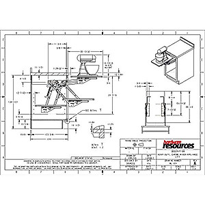 Hardware Resources Soft-close Mixer/Appliance Lift 45lb Spring with Full Extension Lock