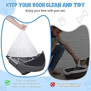 Yeaqee 200 Pcs Waste Drawer Liners Compatible with Litter-Robot Models, 9-11 Gallons Liner Bags Replacement Liner Bags Cat Litter Bags Compatible with Litter-Robot 3 and 4 for Cat Odors