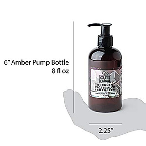 Cute Farms Succulent, Cacti, & Aloe Fertilizer | Gentle Monthly Use Formula Plant Food (Two - 8 oz. Bottles)