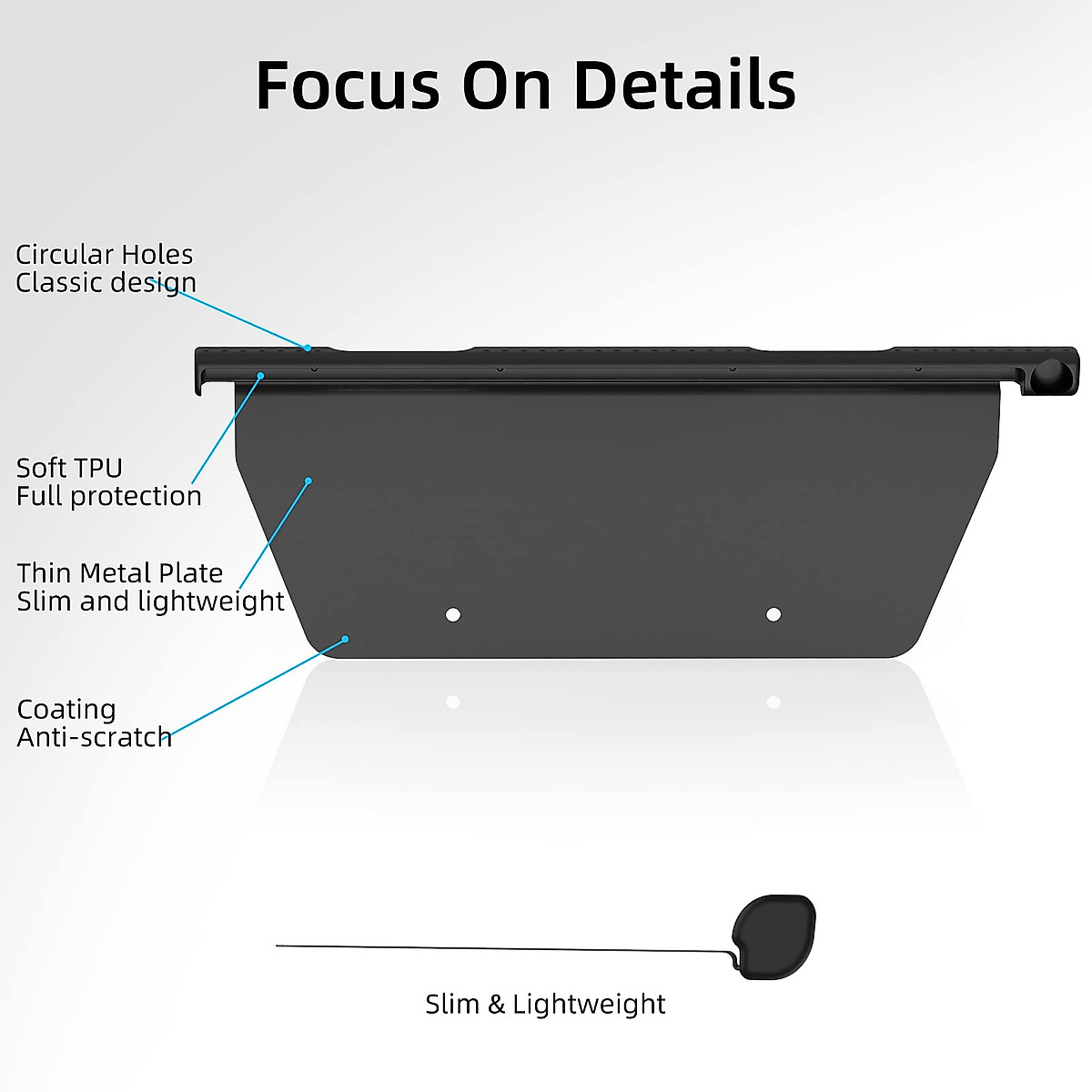 JUQITECH Pencil Holder for Apple Pencil Holder Compatible with Magic Keyboard, Smart Keyboard Folio, Smart Folio and Other Magnetic Cases, Slot Case for Apple Pencil 1st/2nd Generation (Black)