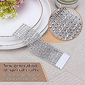 Eakor Mirilor 150pcs Napkin Rings, Bling Napkin Rings Buckles for Table Decorations, A silver