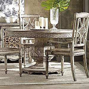 Hooker Furniture Chatelet Round Extendable Dining Table in Vintage White