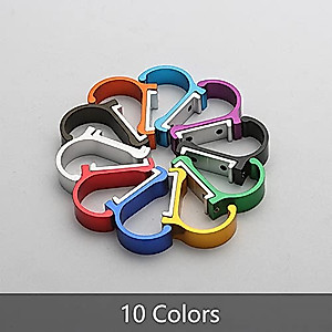 MroMax Wall Mounted Hook, Aluminum Alloy Coat Hooks with Screws, Single Hook for Hanging Bathroom Robe, Coat, Keys and Bag, Red 5Pcs