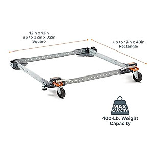 Bora Adjustable Universal Mobile Base Bora Portamate PM-1000. Move Your Heavy Tools and Equipment around Your Shop with Ease and Stability