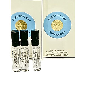 Tory Burch Electric Sky Eau De Parfume Sample Spray Women Perfume 1.5 ml / 0.05 oz (set of 3)