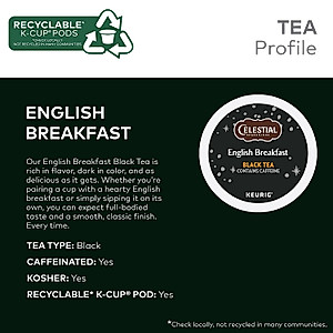 Celestial Seasonings® English Breakfast Tea Single-Serve K-Cup®, Carton Of 96