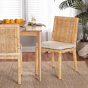 bali & pari Sofia Natural Rattan Dining Chair, One Size