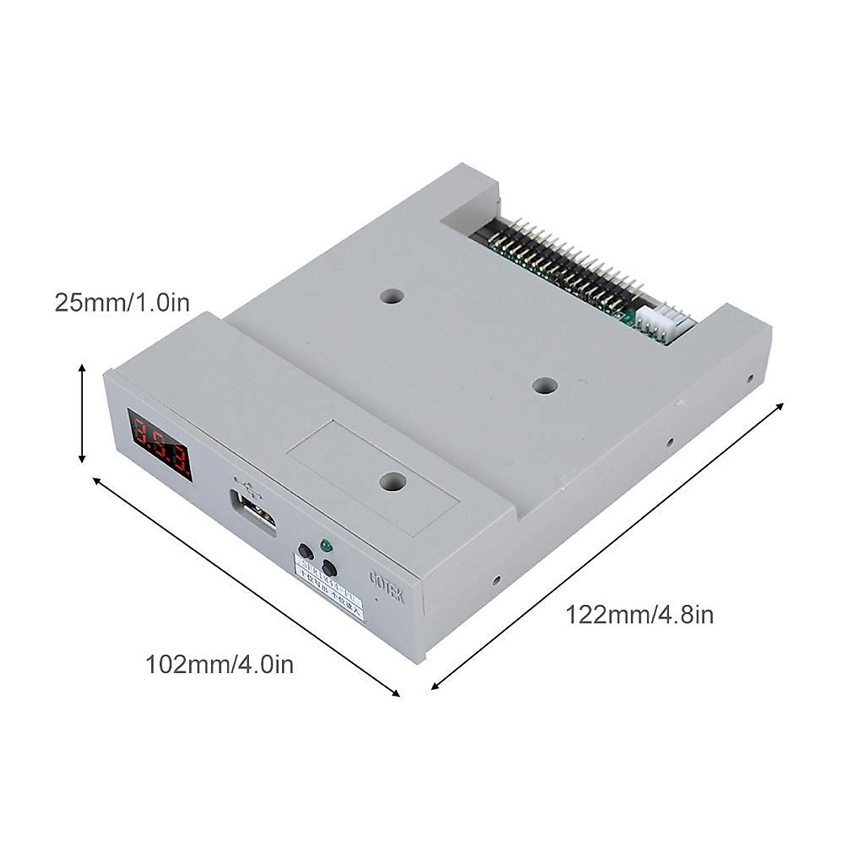 fosa Floppy & Tape Drives SFR1M44-FU USB Floppy Drive Emulator for Embroidery Machine Plug and Play Floppy to USB Converter with 3.5In 1.44MB 34-Pin Floppy Disk Driver Interface