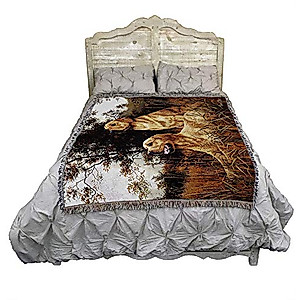 Pure Country Weavers Golden Retriever Blanket by Robert May - Gift Tapestry Throw Woven from Cotton - Made in The USA (72x54)