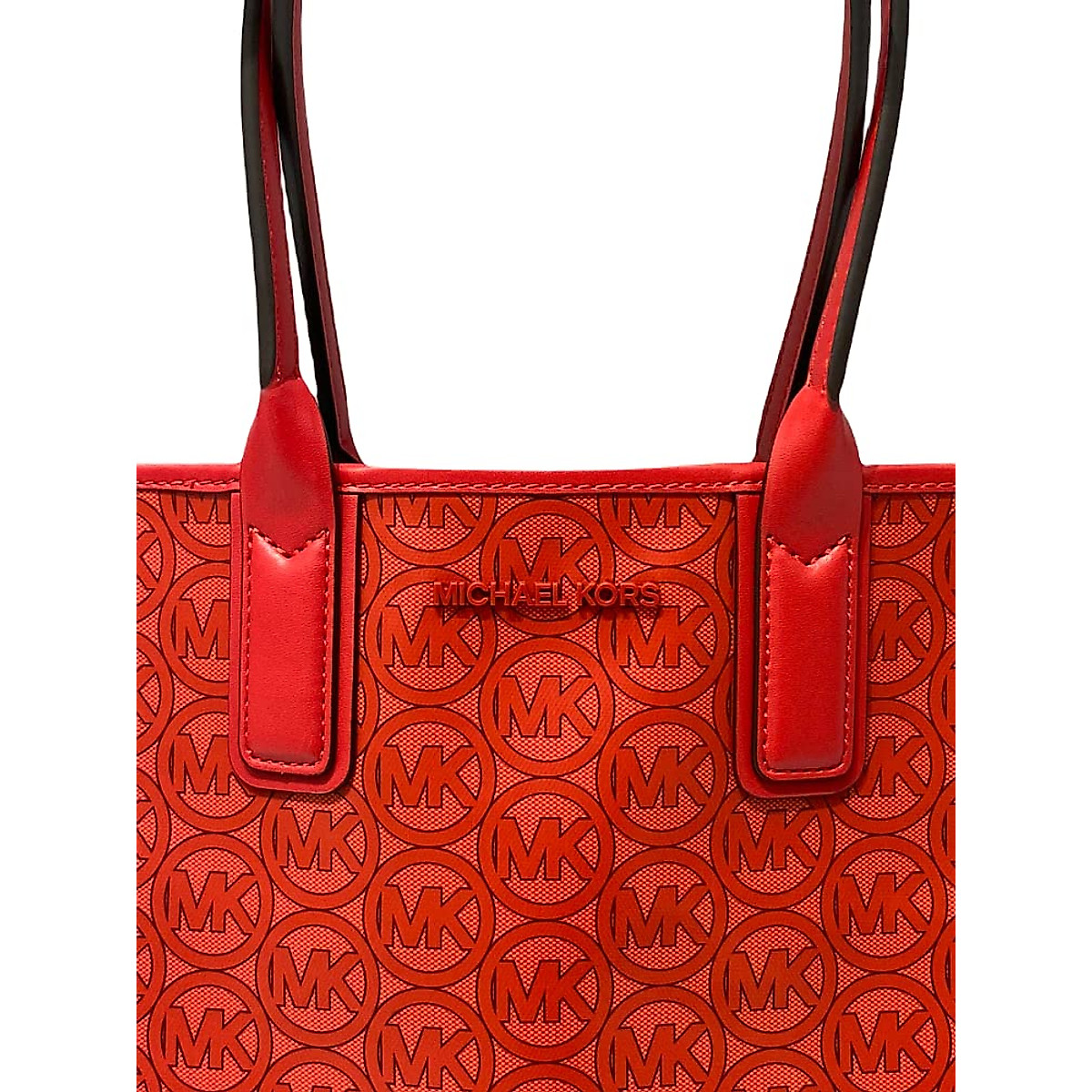 Michael Kors Jodie Medium Logo Tote Shoulder Bag Handbag, Flame/Red